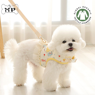 蕾丝荷叶边可爱小鸡有机棉胸背