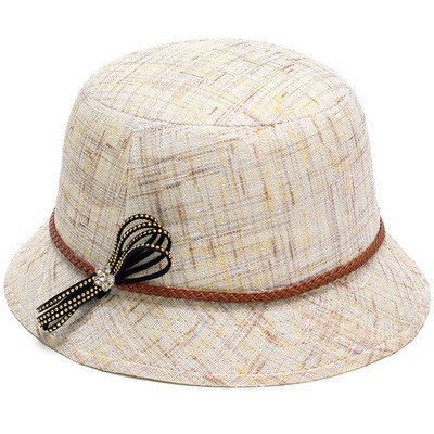 遮阳帽女士防晒中年妈妈渔夫帽