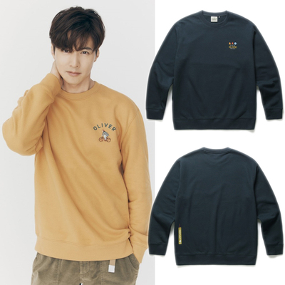 卡通墨绿色加绒套头卫衣