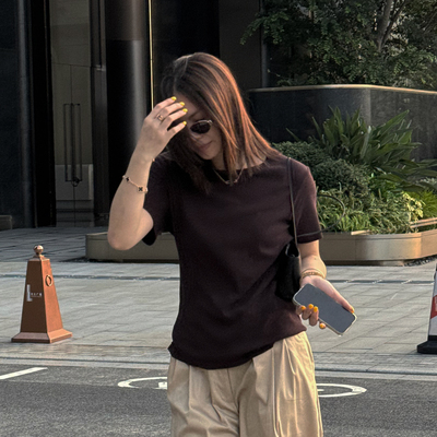 夏季纯棉短袖T恤圆领宽松上衣