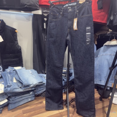 国现在途30-32艾迪鲍尔Eddie Bauer专柜男士户外保暖加绒牛仔裤