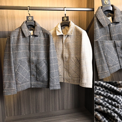 53.5绵羊毛混纺毛呢！夹克外套潮
