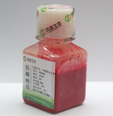 抗凝鸭血（枸橼酸钠/EDTA/肝素钠）鸿泉生物无菌生化试剂科研实验