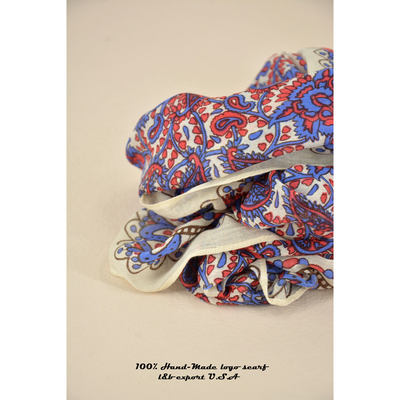 佩斯利粘胶纤维印花流苏丝巾围巾