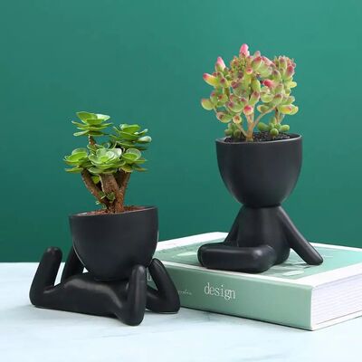 2026 Nordic Ceramic Little Figure Flower Pot Succulent