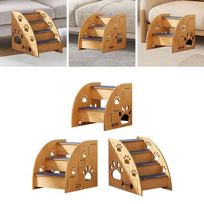 Wooden Pet Stairs Puppy Stairs Wood Dog Stairs Ladder for