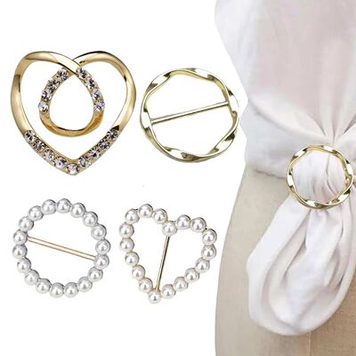 4pcs Set Buckle Clothes For Women T-Shirt Tie Clips For