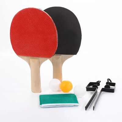 With 3 Balls Table Tennis Set Poplar Wood Comfort Handle