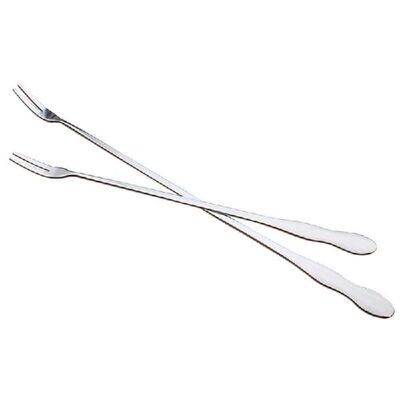 2Pcs Stainless Steel Pickle Forks Spoon Long Handle Jar