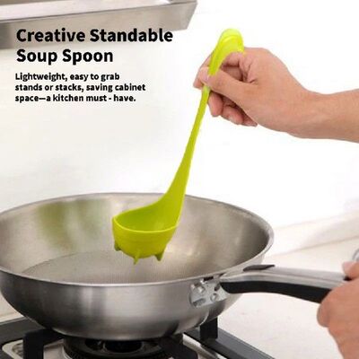 Creative Standable Soup Spoon, Strainerable Food - Grade