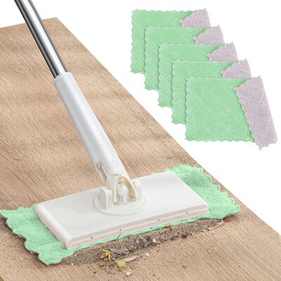 Small Mop with 5 Cloths Free of Hand Washing Can Be Clamped