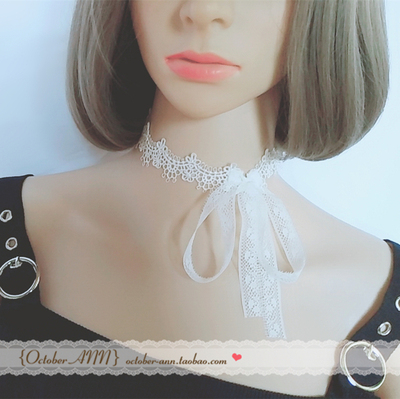 女颈饰choker系带蕾丝项圈