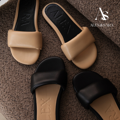 ALEXSARA+圆头+超软+平底+拖鞋