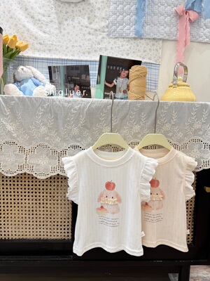 2026夏季新款女童兔子微袖背心百搭T恤薄款上衣7657
