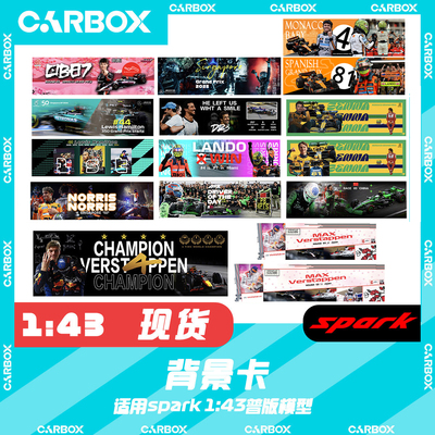 [CarBox]F1赛车模型背景卡Looksmart spark 1:43 汉密尔顿 周冠宇