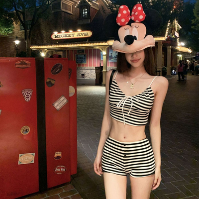 比基尼平角裤白色防晒罩衫三件套