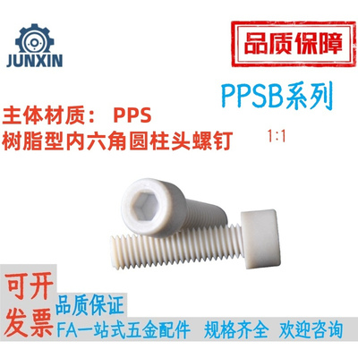 树脂型杯头螺丝PPSB3/4/5/6/8