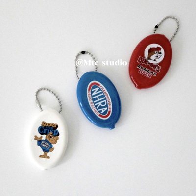 复古硅胶零钱包钥匙扣包包挂件