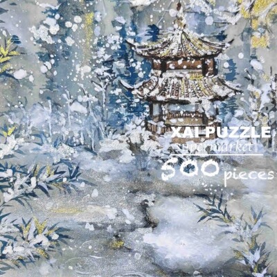 原创独家手绘中式艺术拼图