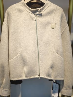 专柜正品G6622时尚潮流减龄百搭休闲夹克立领羊绒外套2026秋冬女