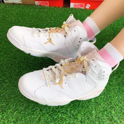 AJ6白粉耳环GoldHoops鞋带