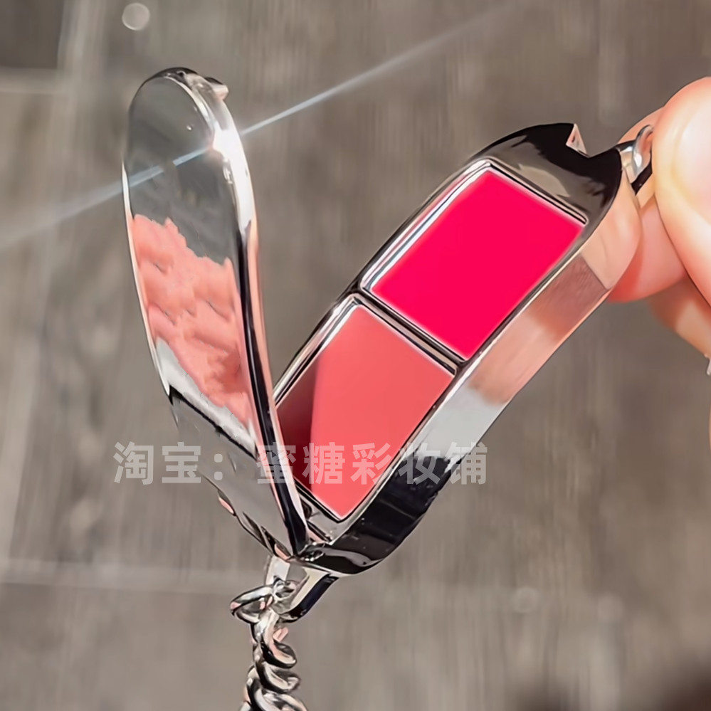 幸运手链双色多用膏口红唇泥腮红眼影修容蜜桃专属清透水光正品