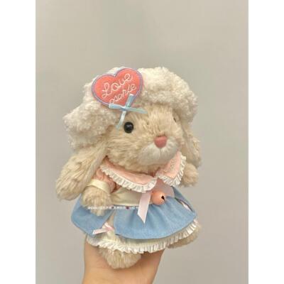 jellycat甜美兔娃衣ss号贝儿着替小猪小羊衣服贝雷帽毛巾挂着替