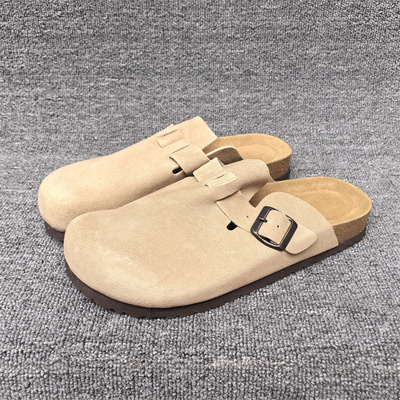 外贸出口软木底半拖鞋宽楦勃肯鞋