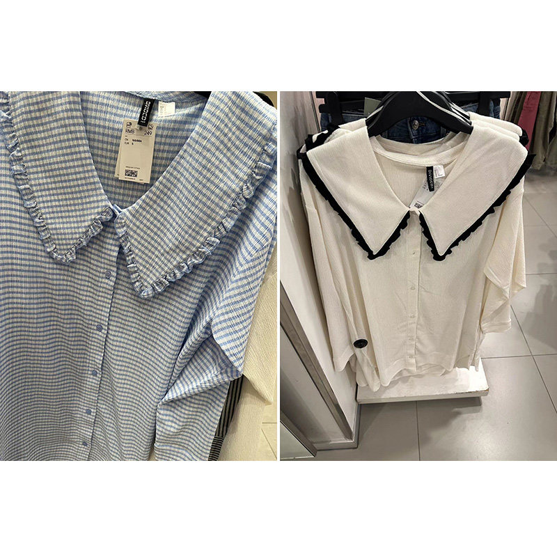 HM国内专柜正品代购女装2023款时尚通勤大翻领连衣裙1181025包邮_虎窝淘