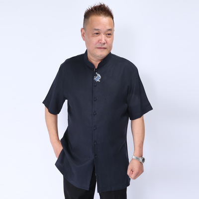 高三强唐装 新款夏季中国服男士短袖 中式唐装上衣 15178