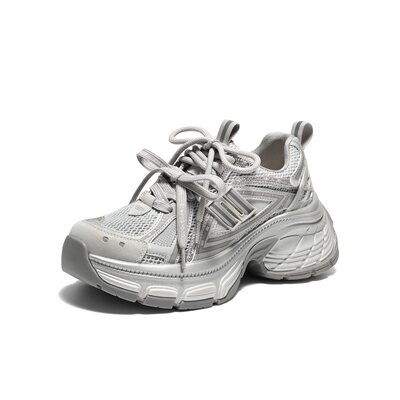 专柜正品百丽2026夏季新款女鞋网面老爹鞋厚底运动休闲鞋F4Q1DBM6