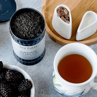 Tea Forte-ORCHID VANILLA兰花香草红茶醇厚含咖啡因罐装茶叶85g