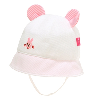 超特价日本Mikihouse小兔夏季抗紫外线防晒帽72-9108-977