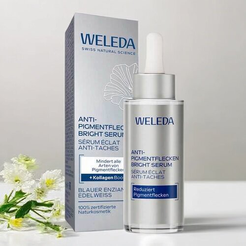 直邮Weleda抗色素沉着斑点亮色精华液 蓝龙胆雪绒花 Bright Serum