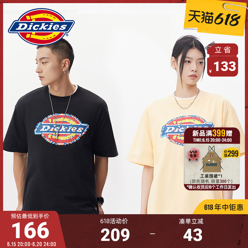 Dickies商场同款23新品工装灵感春夏男女休闲大Logo印花短袖T恤_虎窝淘