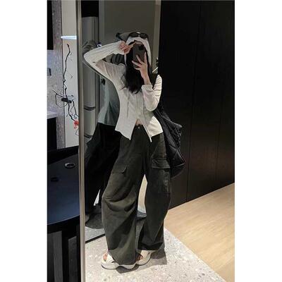 亏本清仓 Mdeng高腰港味复古工装风多口袋休闲裤女摩登61619