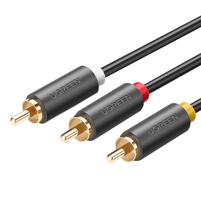 绿联av线三对三莲花头红黄白信号