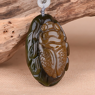 天然和田玉糖玉籽料玉蝉挂件吊坠男女款一鸣惊人玉石知了项链挂坠