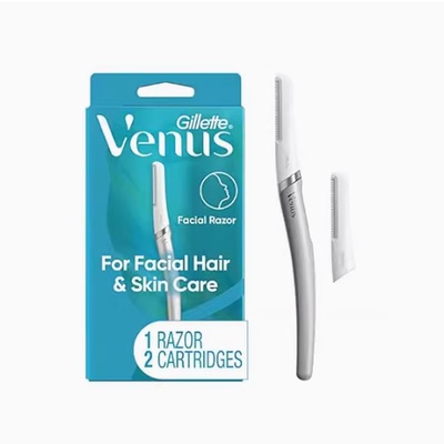 Gillette Venus Dermaplaning Tool， 2 Blade Refills， Exfoli