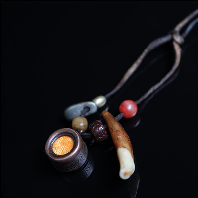 藏式佛珠配饰西藏特色民族风嘎乌盒手编藏饰吊坠挂饰文玩侧挂件