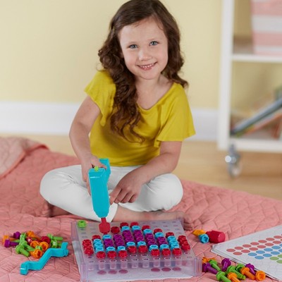 创艺钻头组合台幼儿手眼协调玩具