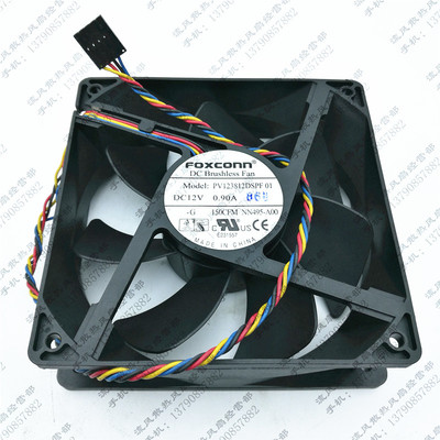 FOXCONN 12CM 12V 0.90A PV123812DSPF 01 12038 4线 PMW控速风扇