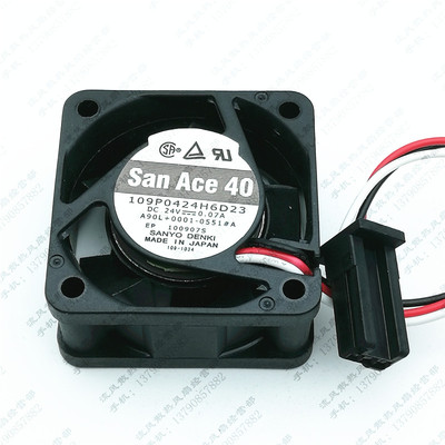 全新三洋 109P0424H6D23 24V 0.07A 4CM 4020 3线带检测 散热风扇