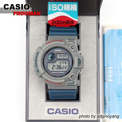 CASIO卡西欧 G-SHOCK Frogman DW-6300B-2 初代灰蓝蛙人全新结束