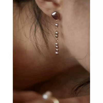 Atelier Koa 日本手工制作天然珍珠流苏耳环