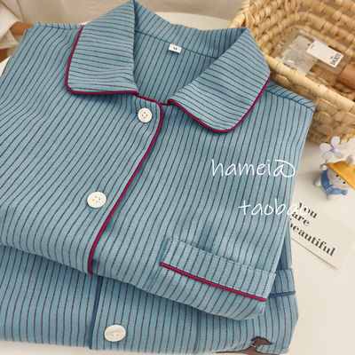 哈妹纯棉男女款情侣款睡衣套装