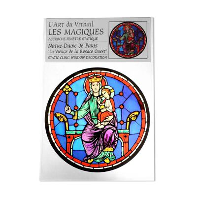 法国巴黎圣母院彩绘玻璃