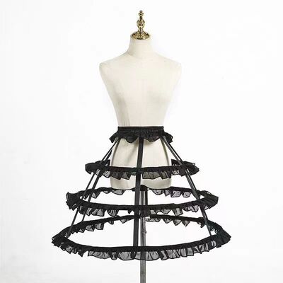 lolita镂空鱼骨裙撑花嫁款