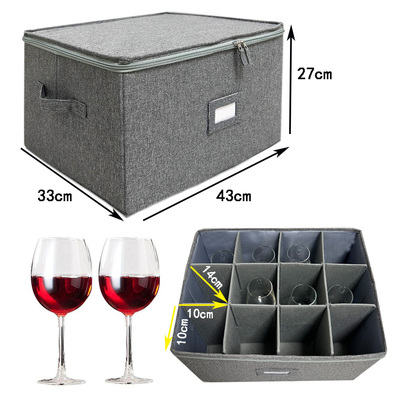 Stemware Storage Cases Wine Glass Storage Box for Glassware