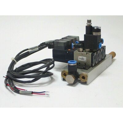 SMC VAE MANIFOLD w 4x VZ3123-5M0Z-M5 SOLENOIDS VAES, FES